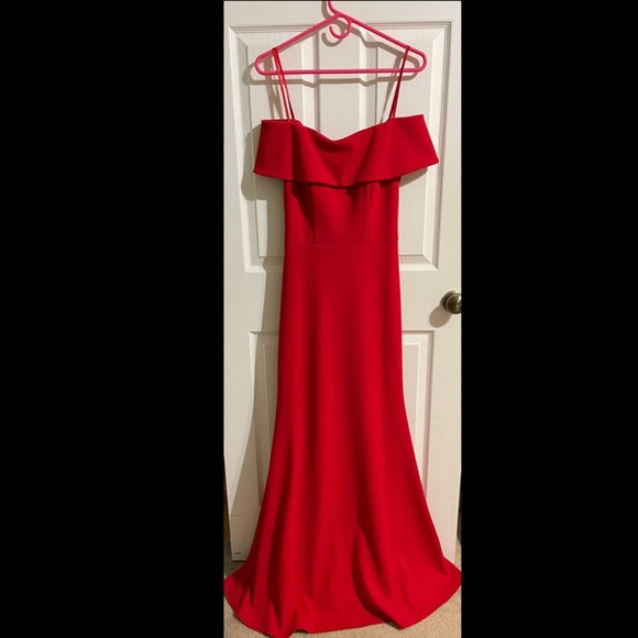 Betsy & Adam | Dresses | Betsy And Adam Red Gown Dress | Poshmark